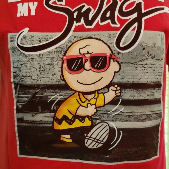 Peanuts | Shirts | Red Charlie Brown Joe Cool T Shirt | Poshmark